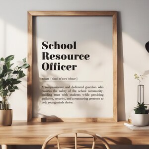 School Resource Officer Definition Print/instant Download/school ...