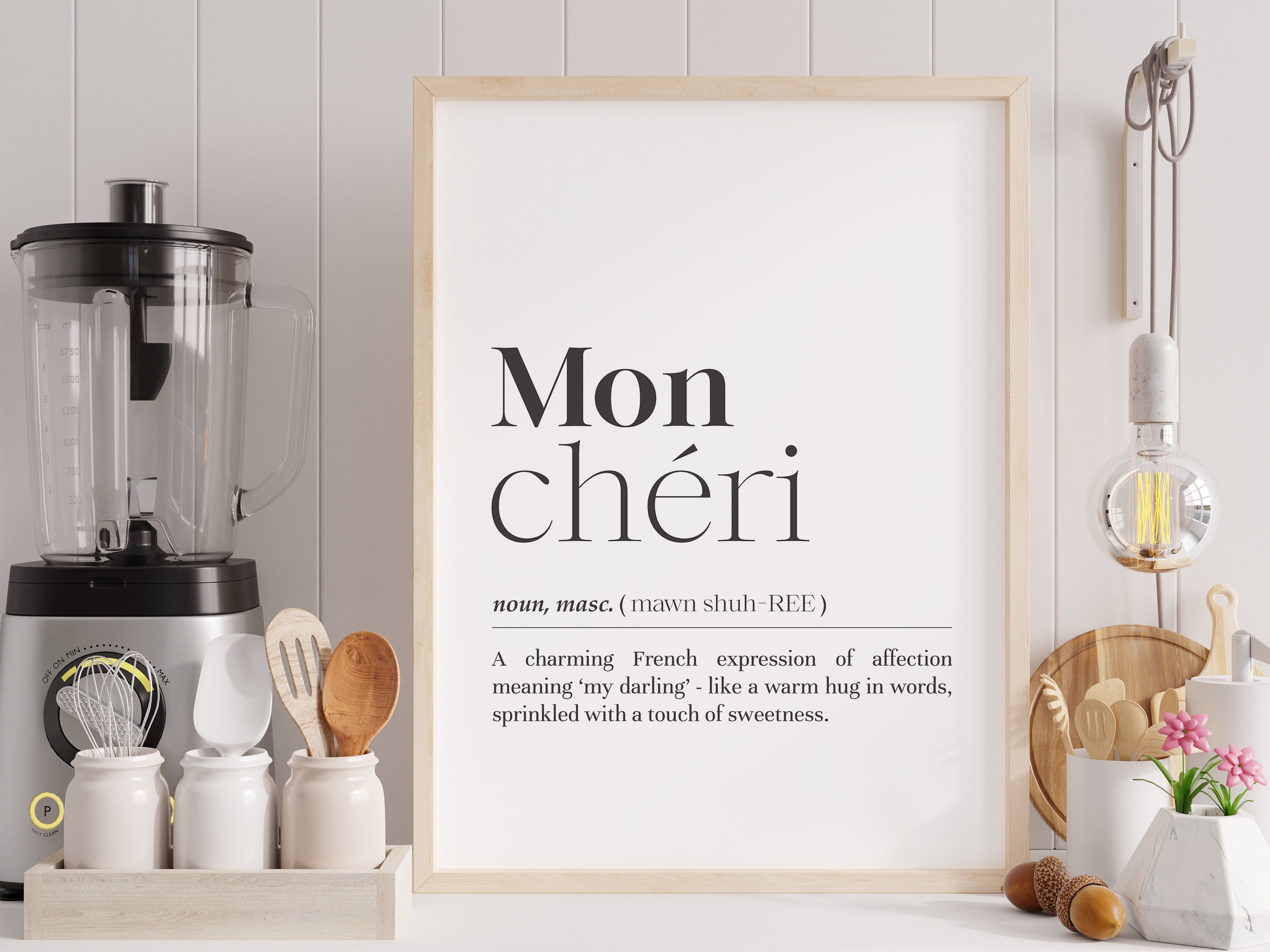 Mon Cheri Definition Print/instant Download/romantic Home Decor/french ...