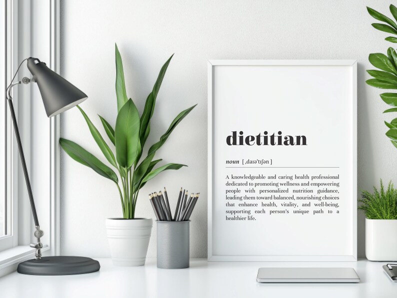 Dietitian Definition Poster Print: Medical Office Decor / Nutritionist ...