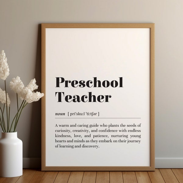 Preschool Teacher Poster - Etsy