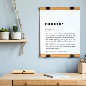 Roommate Definition Art Print: Minimalist Dorm Decor (digital Download ...