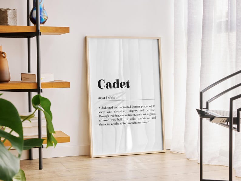 Cadet Definition Poster Print: Training Academy Student / Cadet ...
