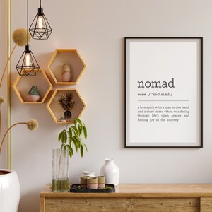 Nomad Definition Poster/digital Print/instant Download//traveler Gift ...
