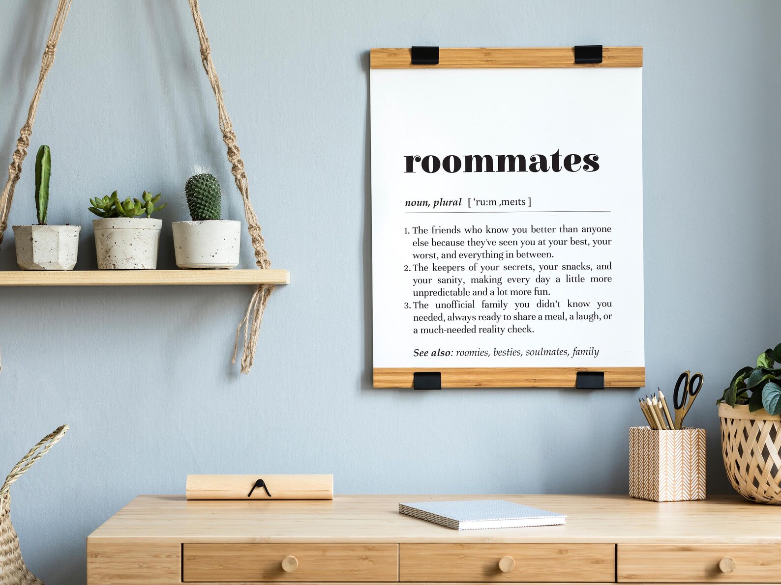 Roommates Definition Poster Print/instant Download/gift for Roommate ...