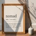Nomad Definition Poster/digital Print/instant Download//traveler Gift ...