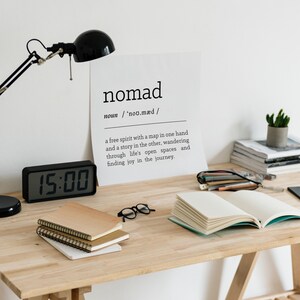 Nomad Definition Poster/digital Print/instant Download//traveler Gift ...