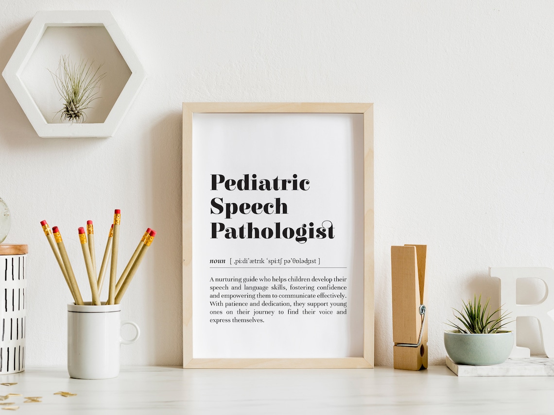 Pediatric Speech Pathologist Definition Print/instant Download/gift for ...