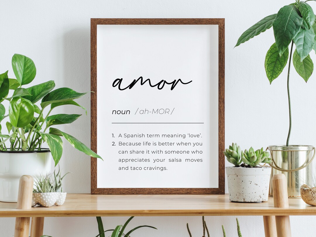 Amor Definition Print/instant Download/romantic Home Decor/printable ...