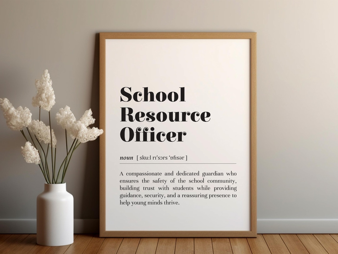 School Resource Officer Definition Print/instant Download/school ...