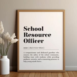 School Resource Officer Definition Print/instant Download/school ...