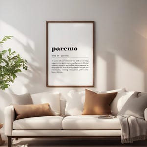 Parents Definition Print/instant Download/gift for Parents/anniversary ...
