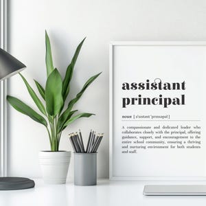 Assistant Principal Definition Print: School Staff Office Decor ...