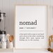 Nomad Definition Poster/digital Print/instant Download//traveler Gift ...