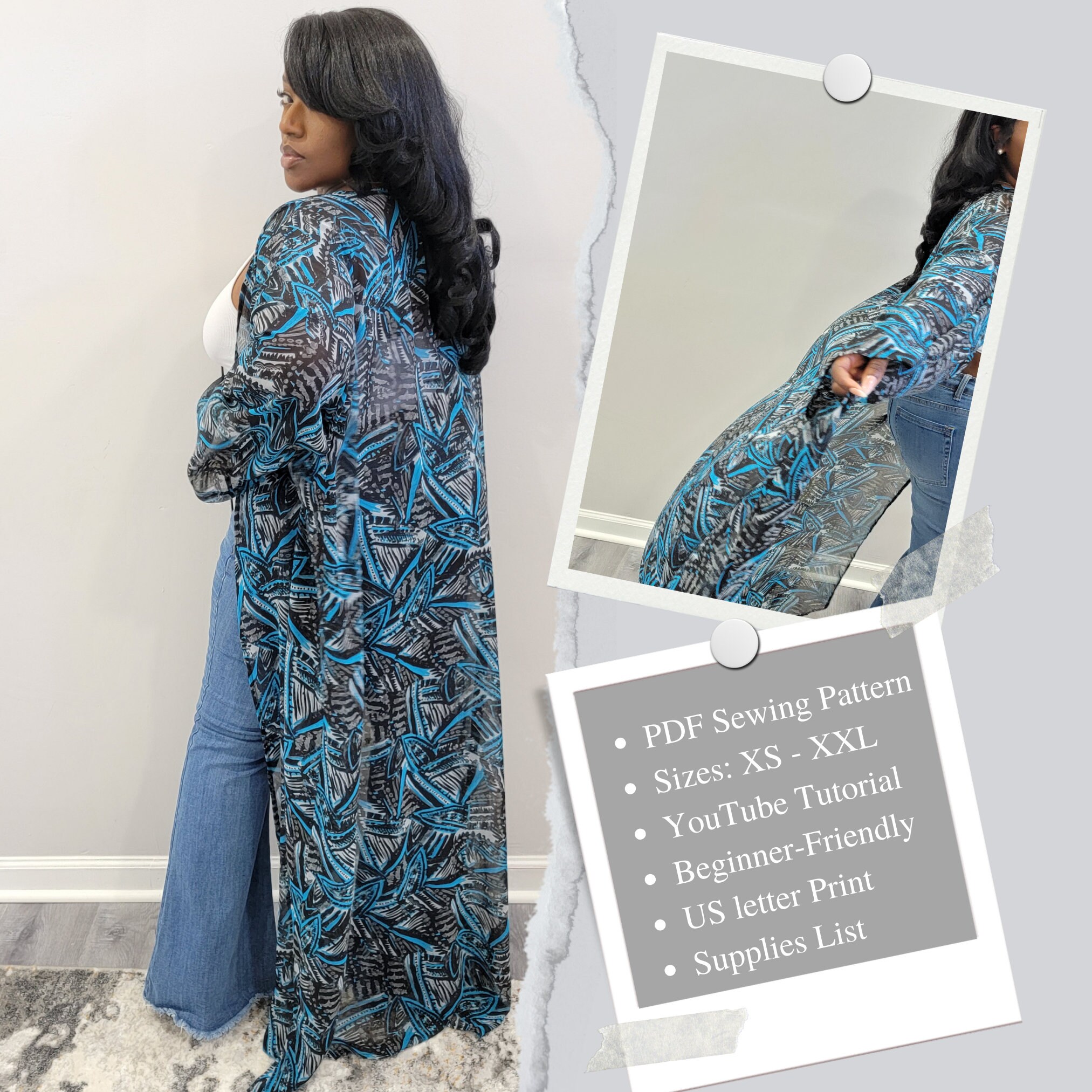 Kimono PDF Sewing Pattern - Etsy