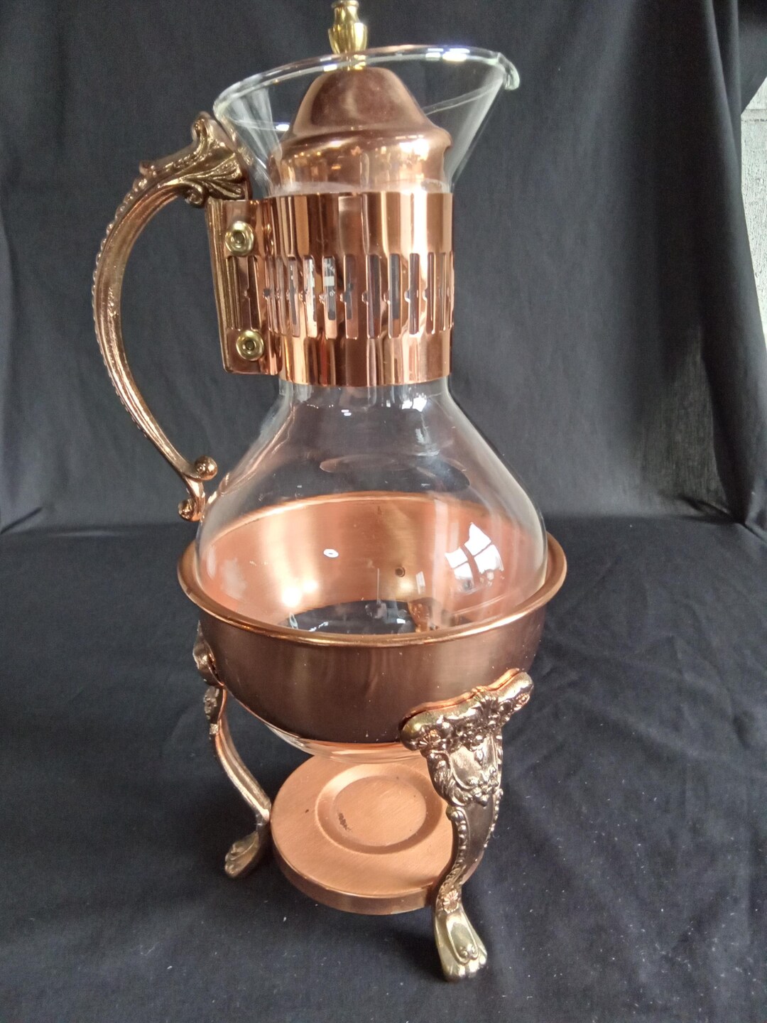 Vintage Copper Tea/coffee Carafe/warmer - Etsy