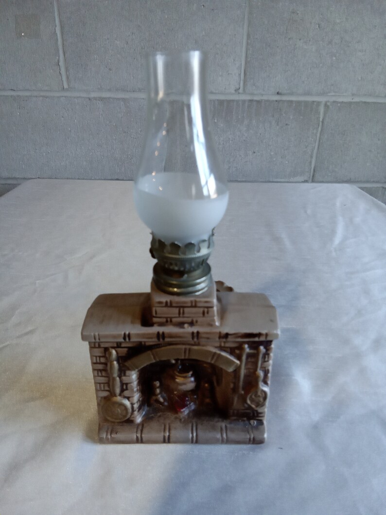 Vintage Enesco Fireplace Oil Lamp Lantern - Etsy