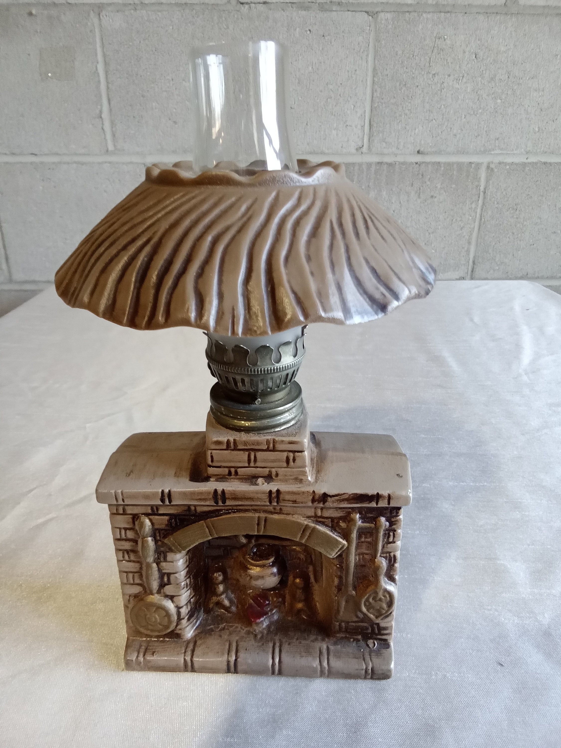 Vintage Enesco Fireplace Oil Lamp Lantern - Etsy