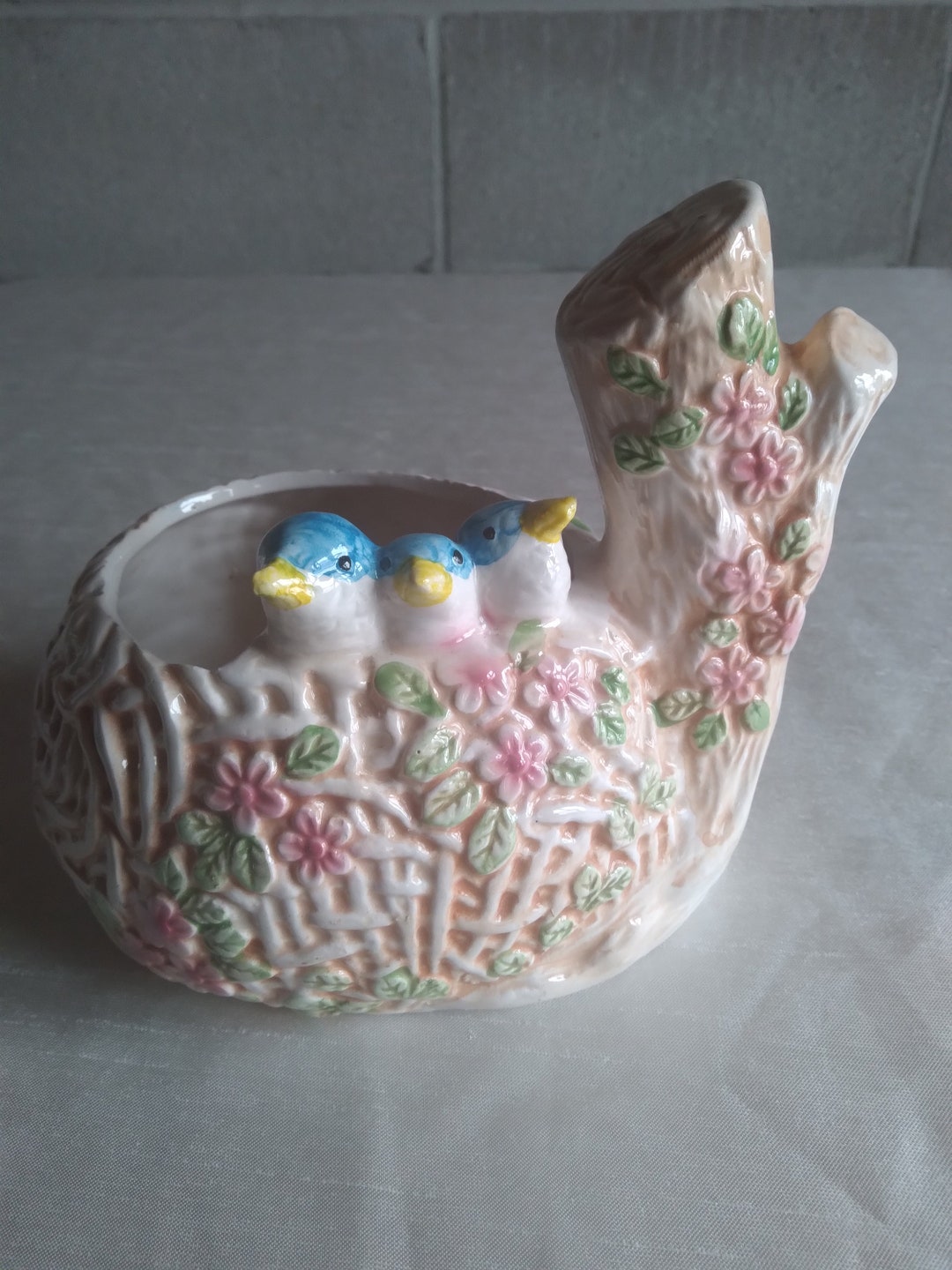 Vintage Tutty Blue Bird Planter - Etsy