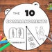 The Ten Commandments Bible Coloring Wheel Craft ENGLISH Printable Bible ...
