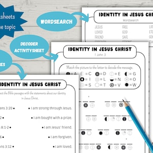 Identity in Christ - Who I Am in Jesus Activitysheet Pack of 3 ENGLISH ...