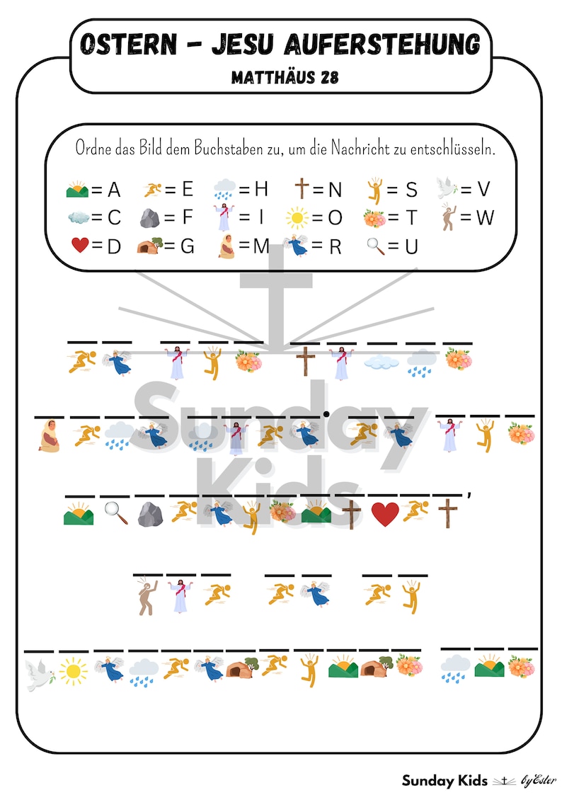 Jesus Resurrection Easter Puzzles Pack of 3 for Children Worksheet ...