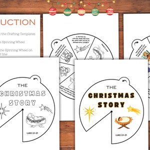 Christmas Story Spinning Wheel Craft ENGLISH Printable Bible Activity ...