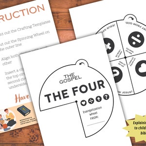 THE FOUR the Gospel Bible Wheel Craft ENGLISH Printable Bible Activity ...