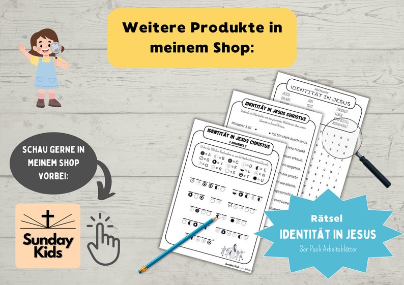 GERMAN Jesus Blesses the Children Activitysheet Pack of 2 Bible Lesson ...