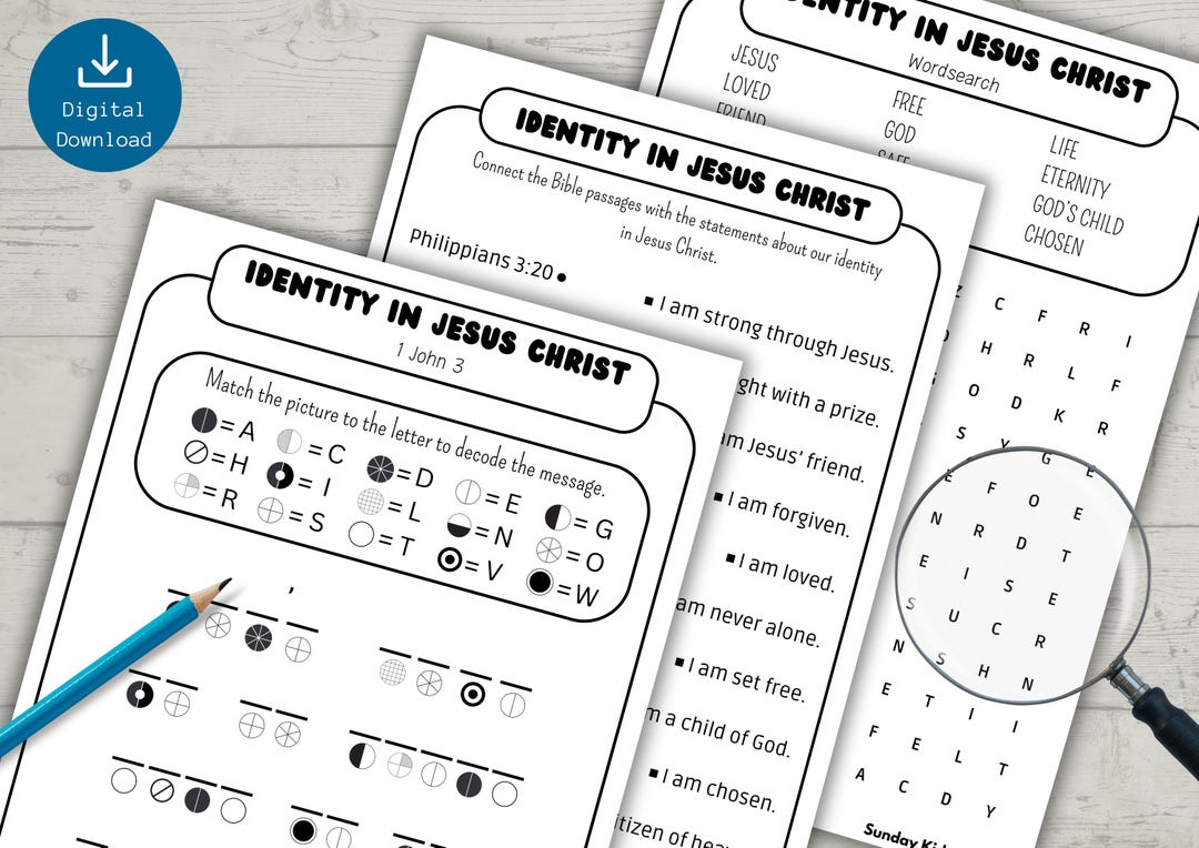 Identity in Christ - Who I Am in Jesus Activitysheet Pack of 3 ENGLISH ...