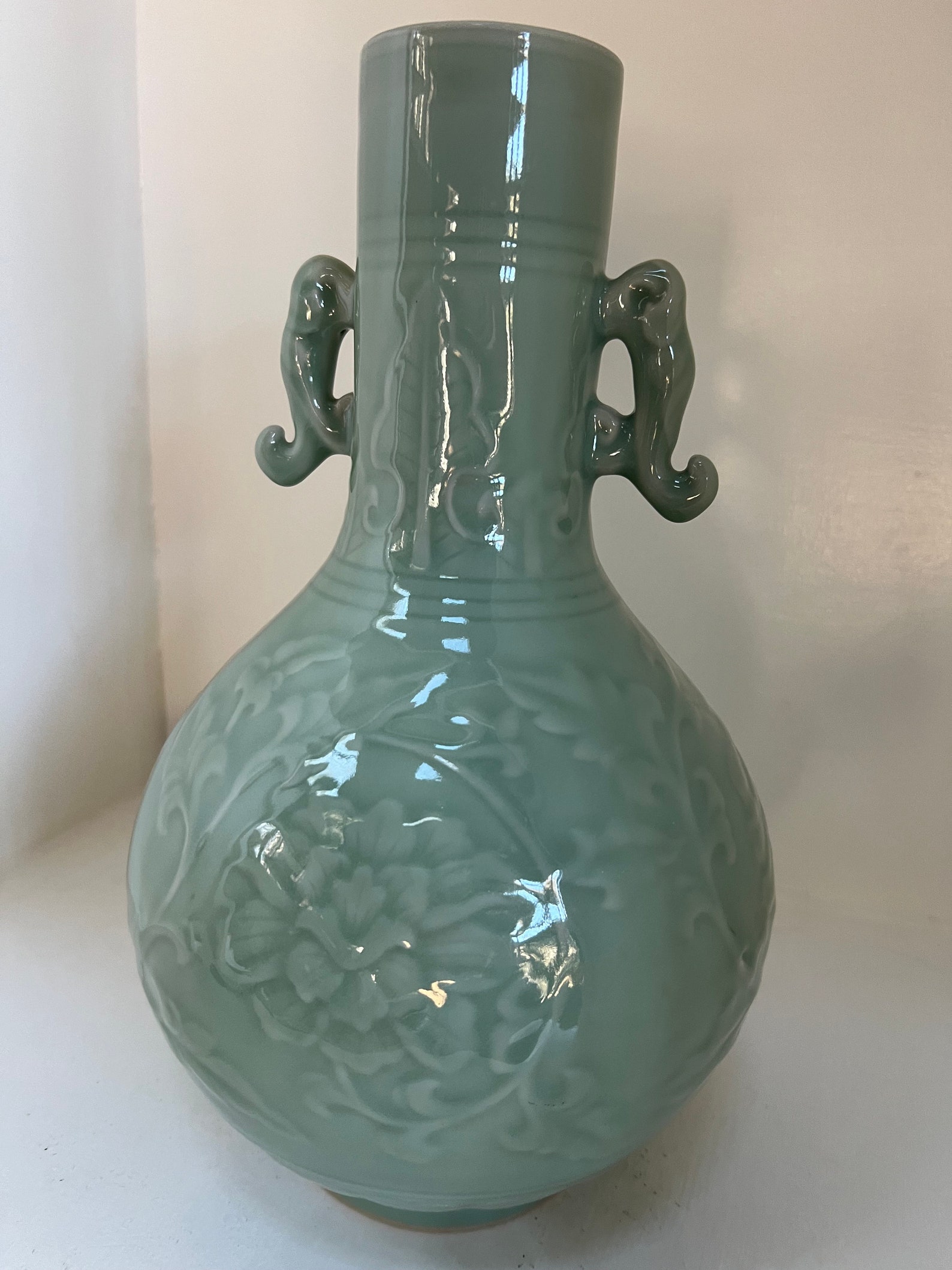 Vintage Chinese Celadon Longquan Vase, Bottle Shaped - Etsy