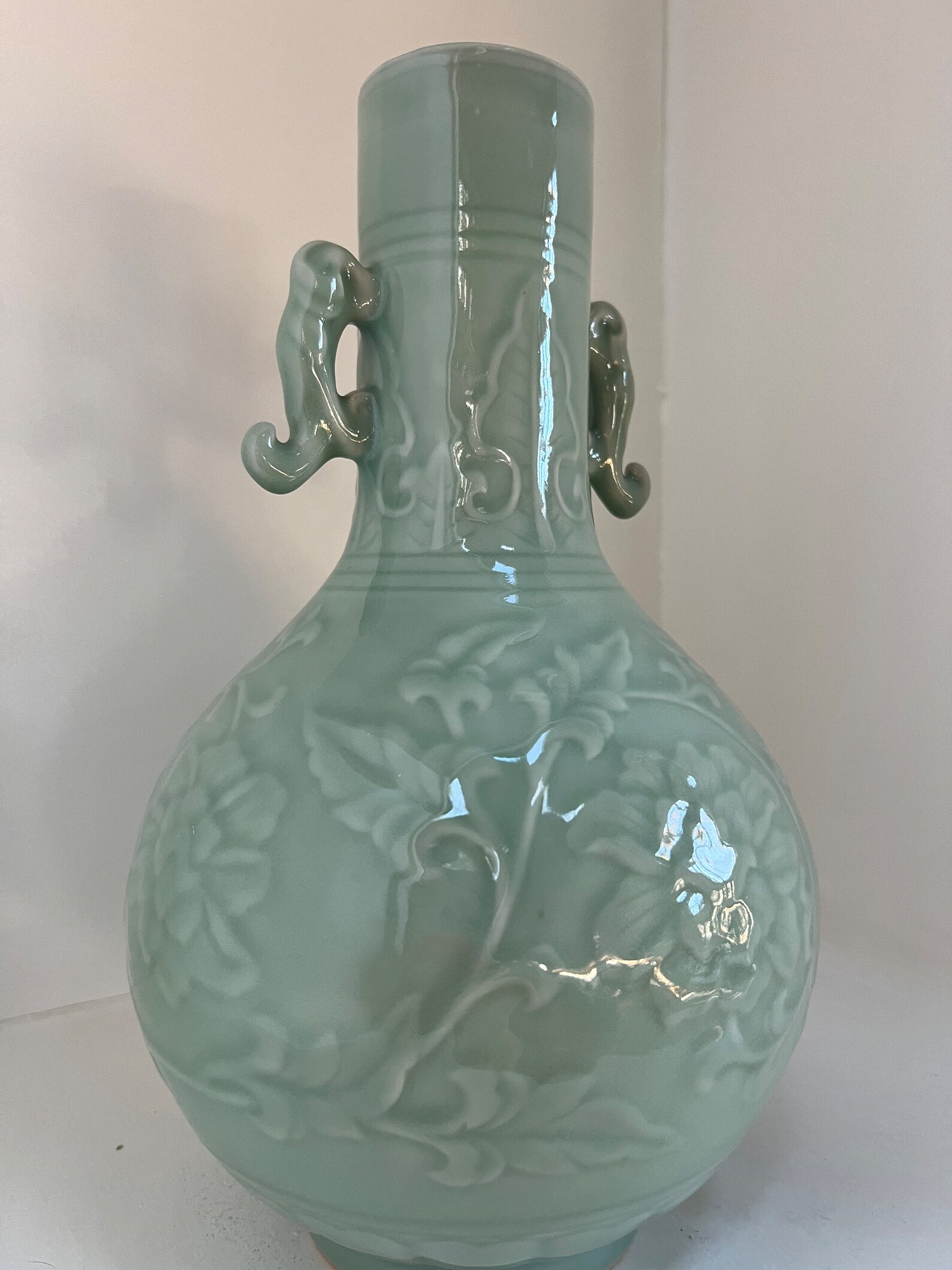 Vintage Chinese Celadon Longquan Vase, Bottle Shaped - Etsy