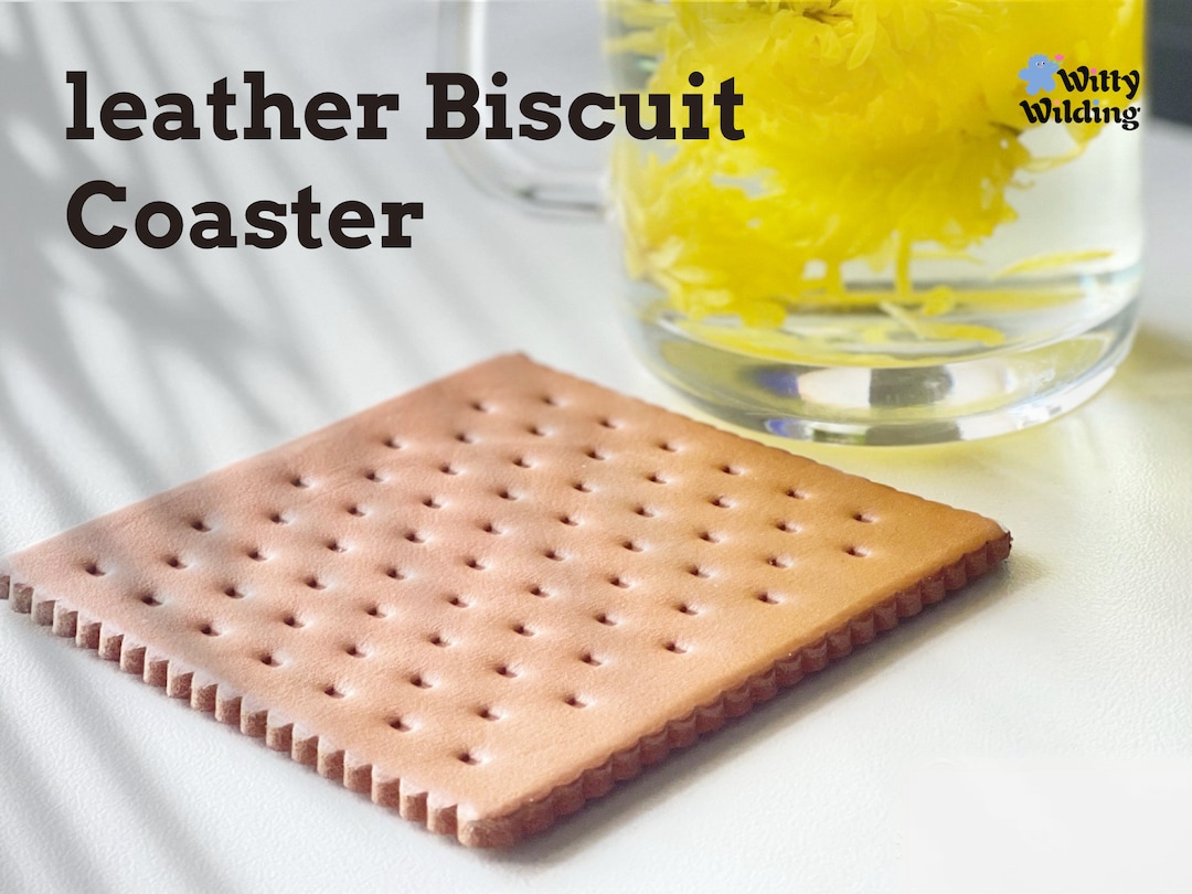 Personalized Leather Biscuit Coaster,cute Leather Drink Coaster,table ...