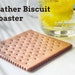 Personalized Leather Biscuit Coaster,cute Leather Drink Coaster,table ...