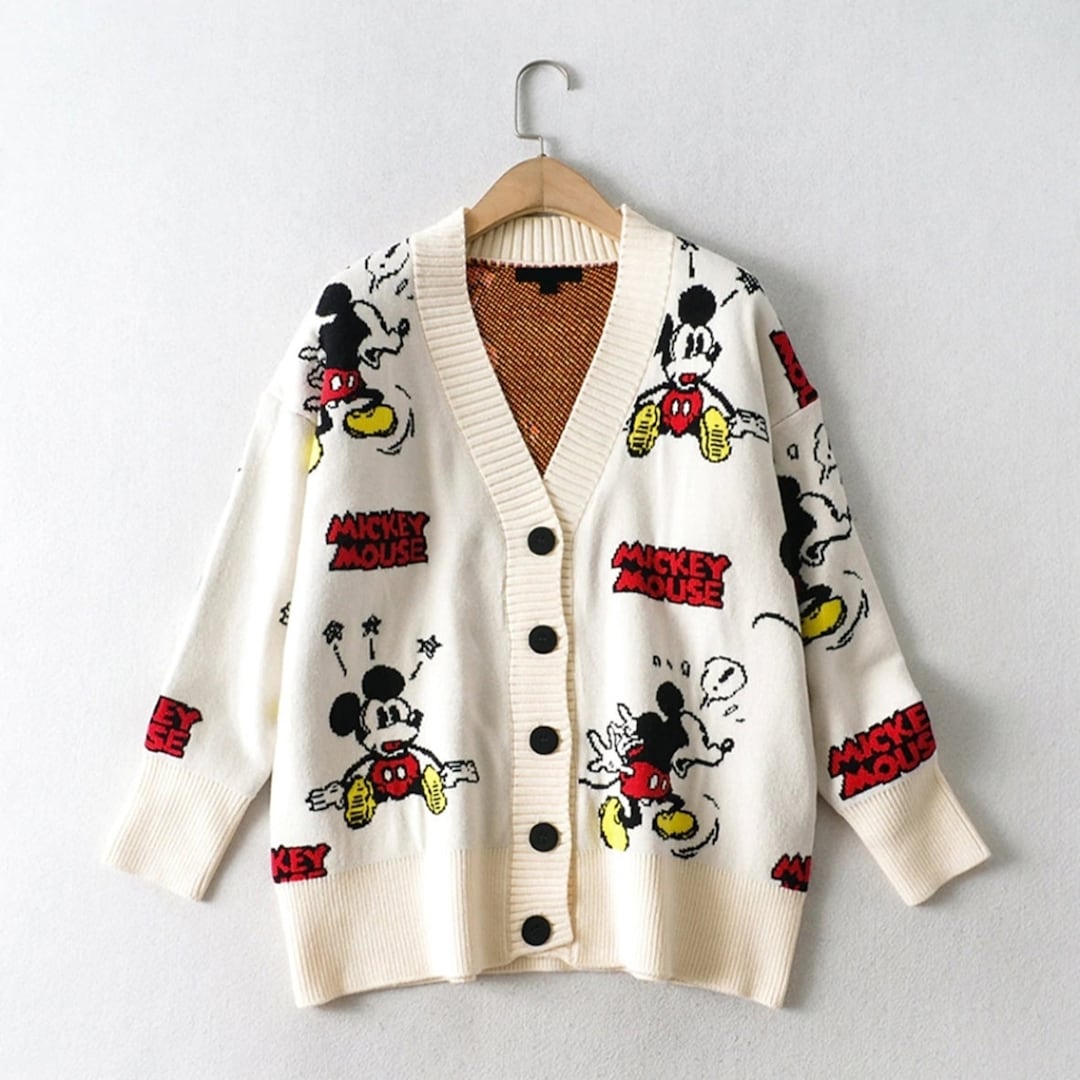 Mickey Mouse Cardigan Disney Cardigan Knit Cardigan Sweater - Etsy