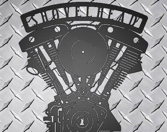 Personalized Panhead Engine Metal Garage Sign Customized Gift for Biker ...