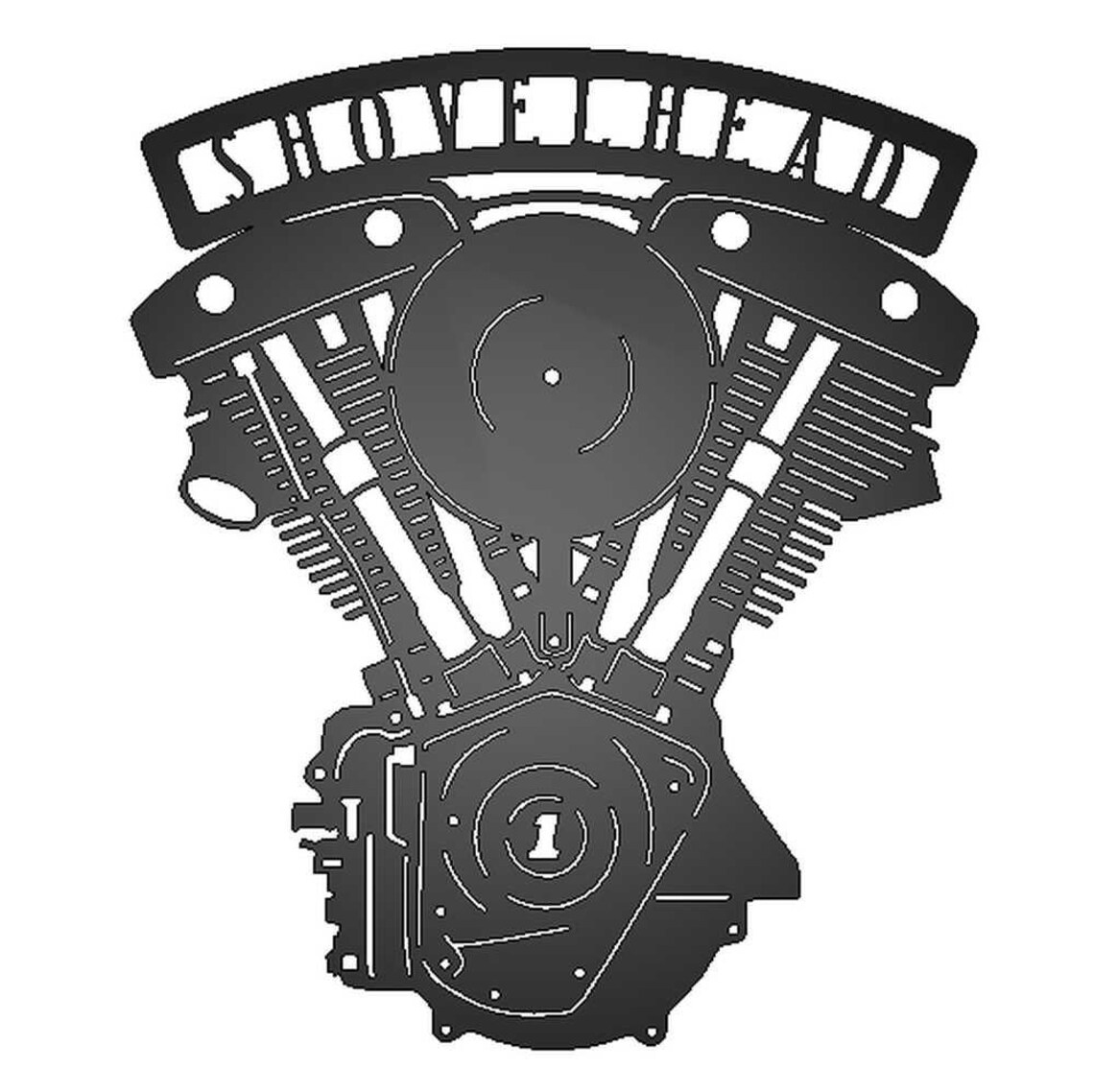 Shovelhead Engine Metal Garage Sign Motorcycle Collector Enthusiast ...