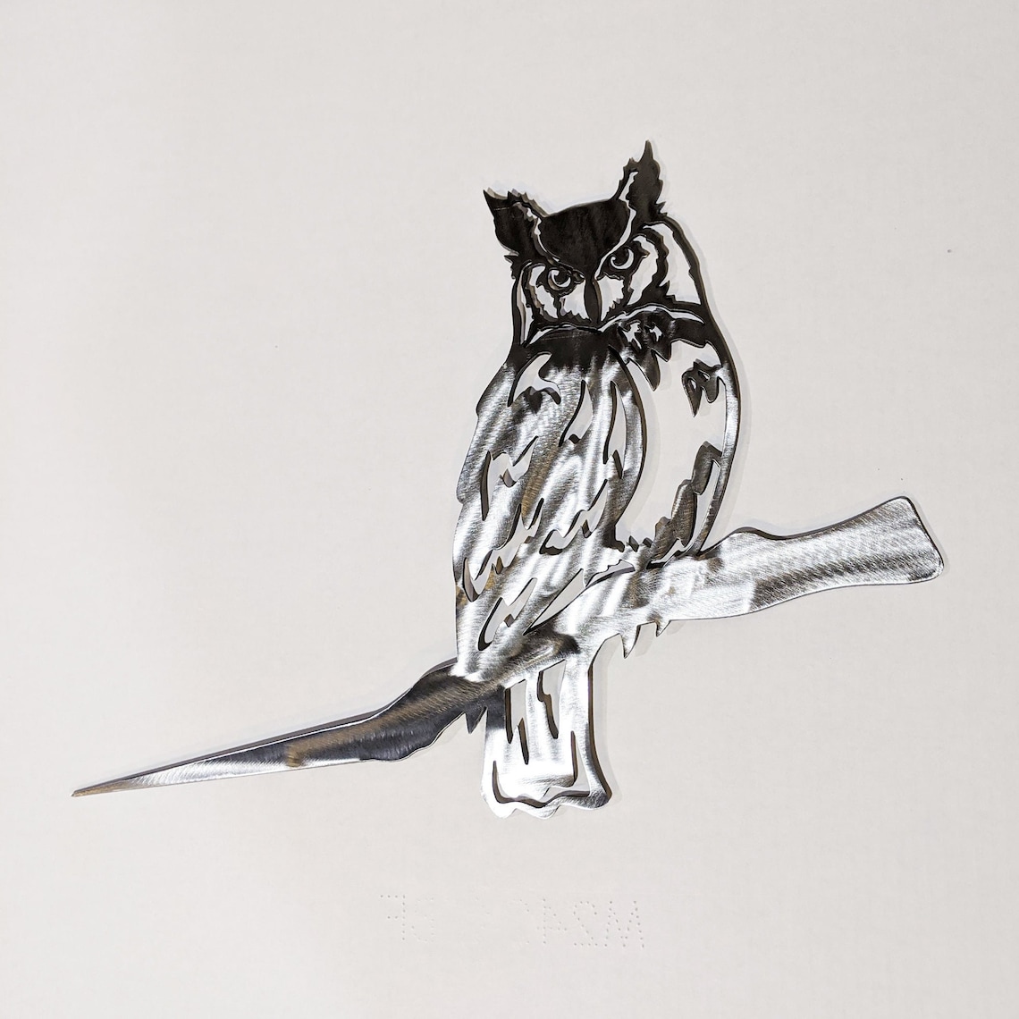 Owl Metal Tree Sign - Outdoor Metal Bird Silhouette - Hammer in Tree or ...