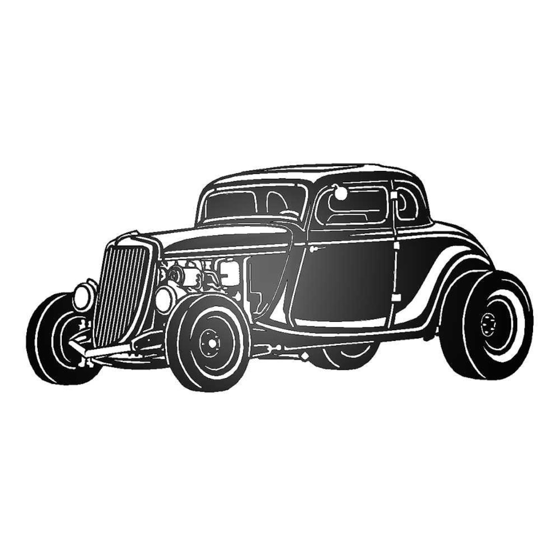 1934 Ford Coupe Hot Rod Silhouette - Etsy