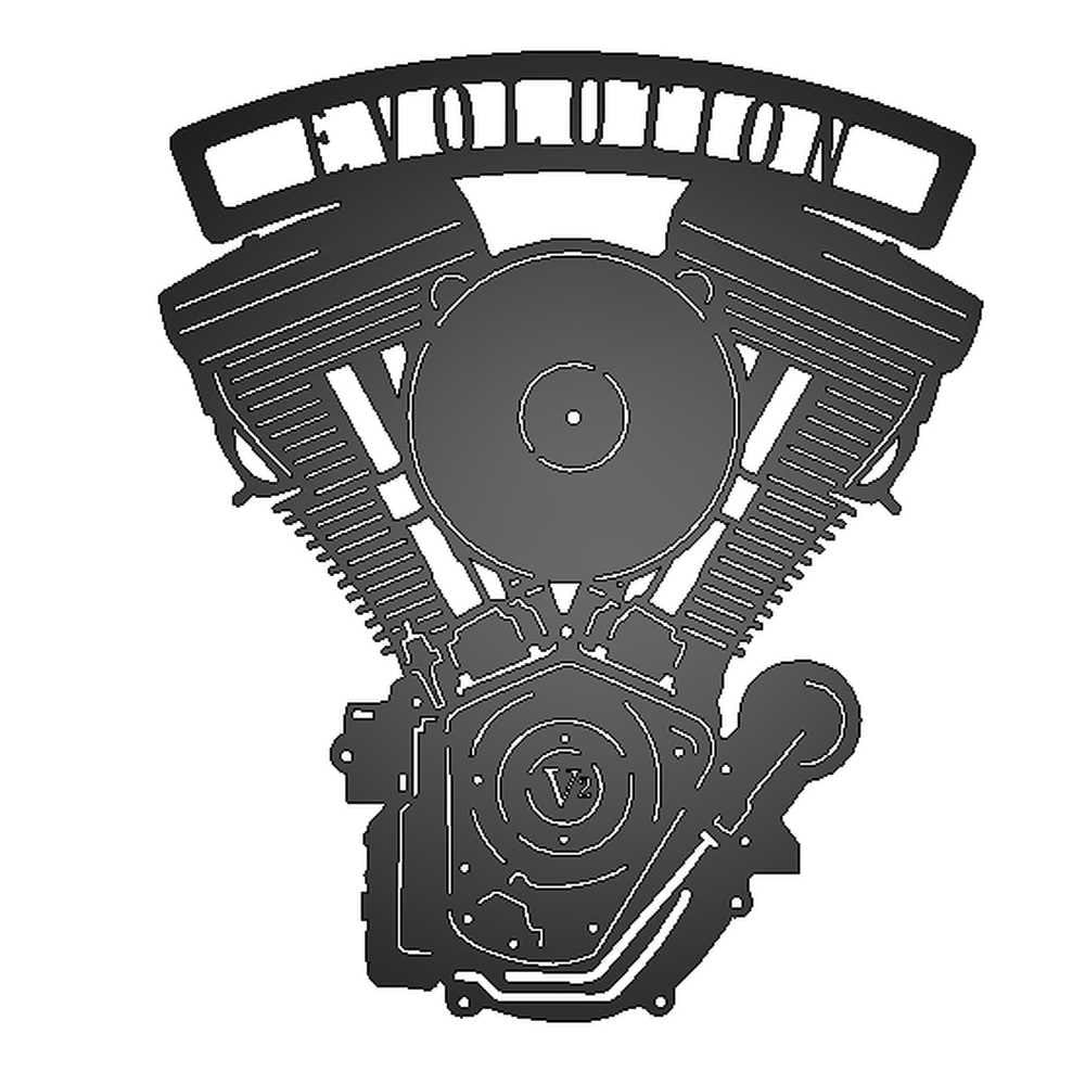 Evolution Engine Metal Garage Sign - Gift for Biker and Motorcycle ...