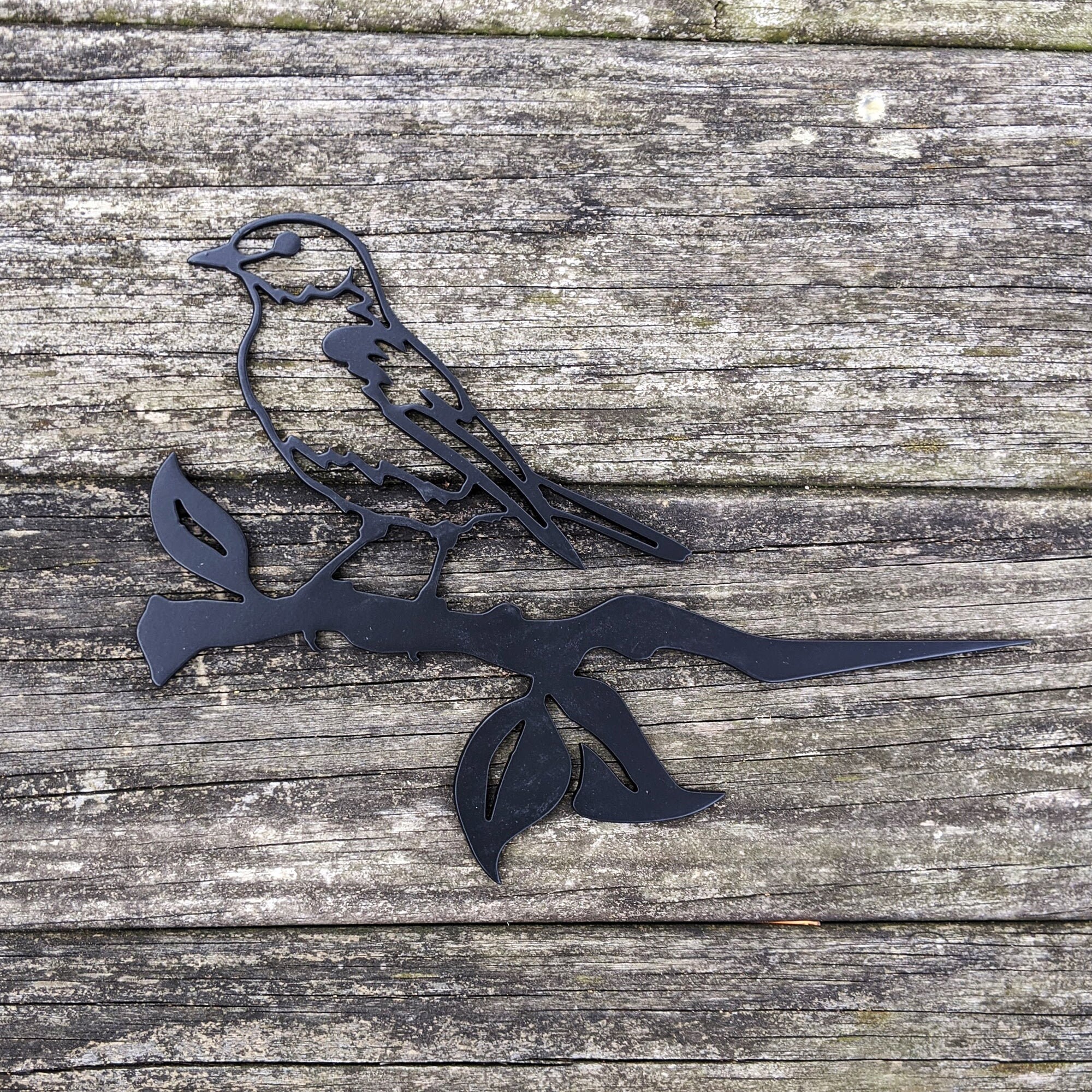 Bluebird Metal Bird Tree Sign - Hammer in Tree or Fence Steel Bird ...