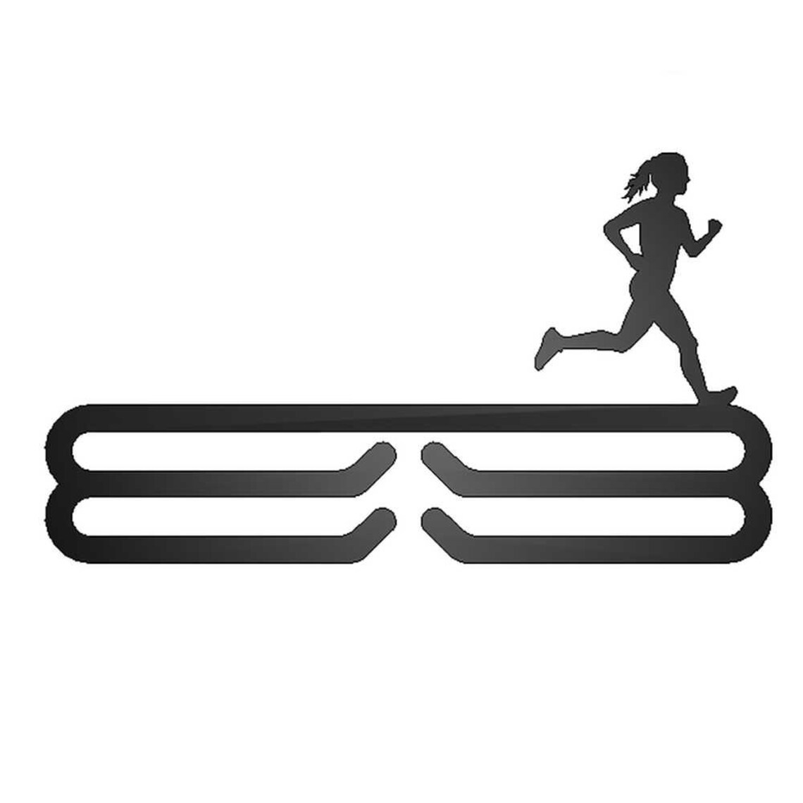 Female Runner Silhouette Medal Rack - Gift for Runner - Steel Runner ...