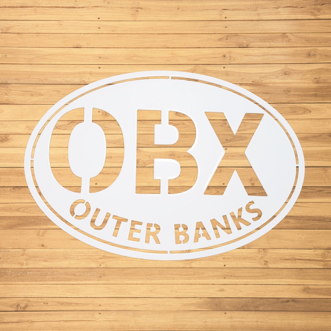 Outer Banks Oval Metal Wall Sign With Rear Mounts - OBX North Carolina ...