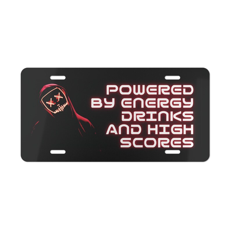 Gamer Fuel Vanity Plate - Etsy