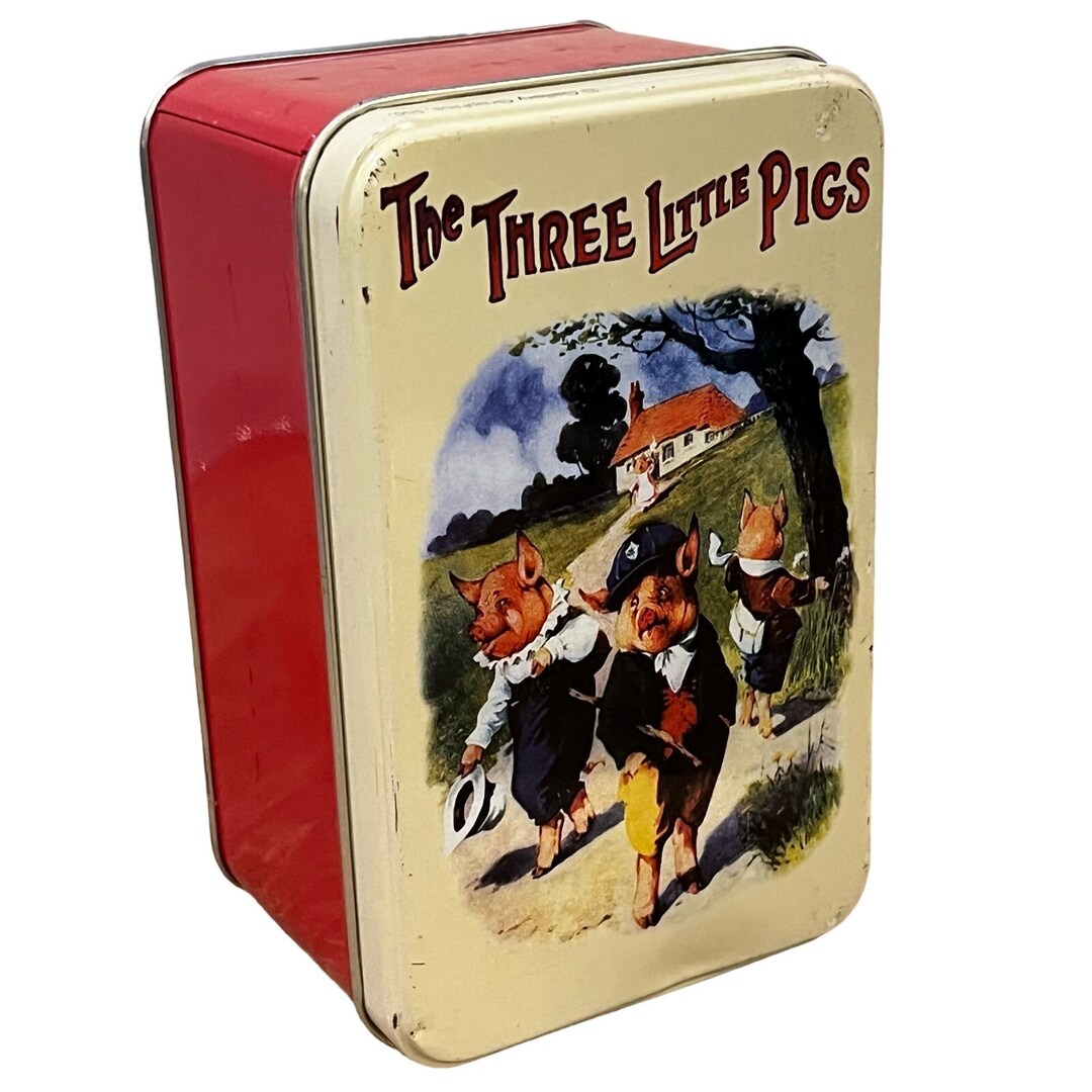 The Three Little Pigs Tin Box Gummy Worms Container Fairfield ...