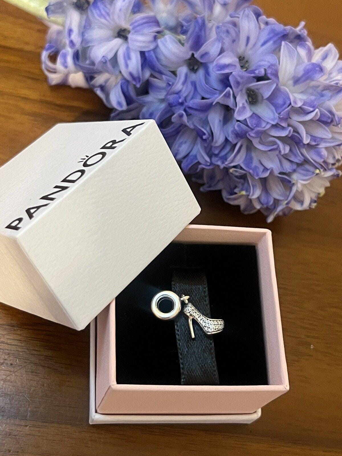 Authentic Pandora Pavé Stiletto Shoe Dangle Charm Jewelry S925 ALE NEW ...