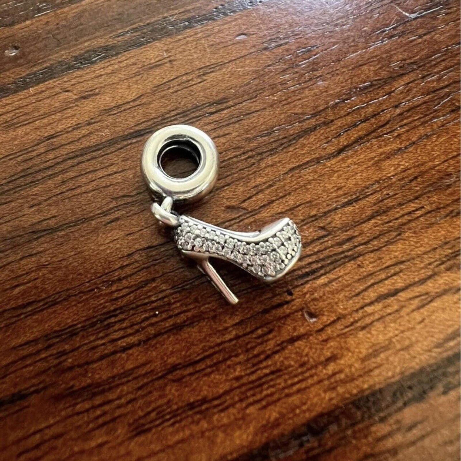 Authentic Pandora Pavé Stiletto Shoe Dangle Charm Jewelry S925 ALE NEW ...