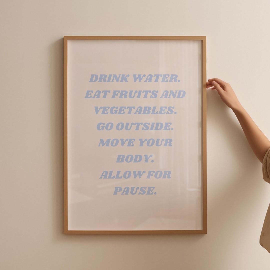 Health is Wealth Poster: Good Habits, Mental Health Art (digital ...