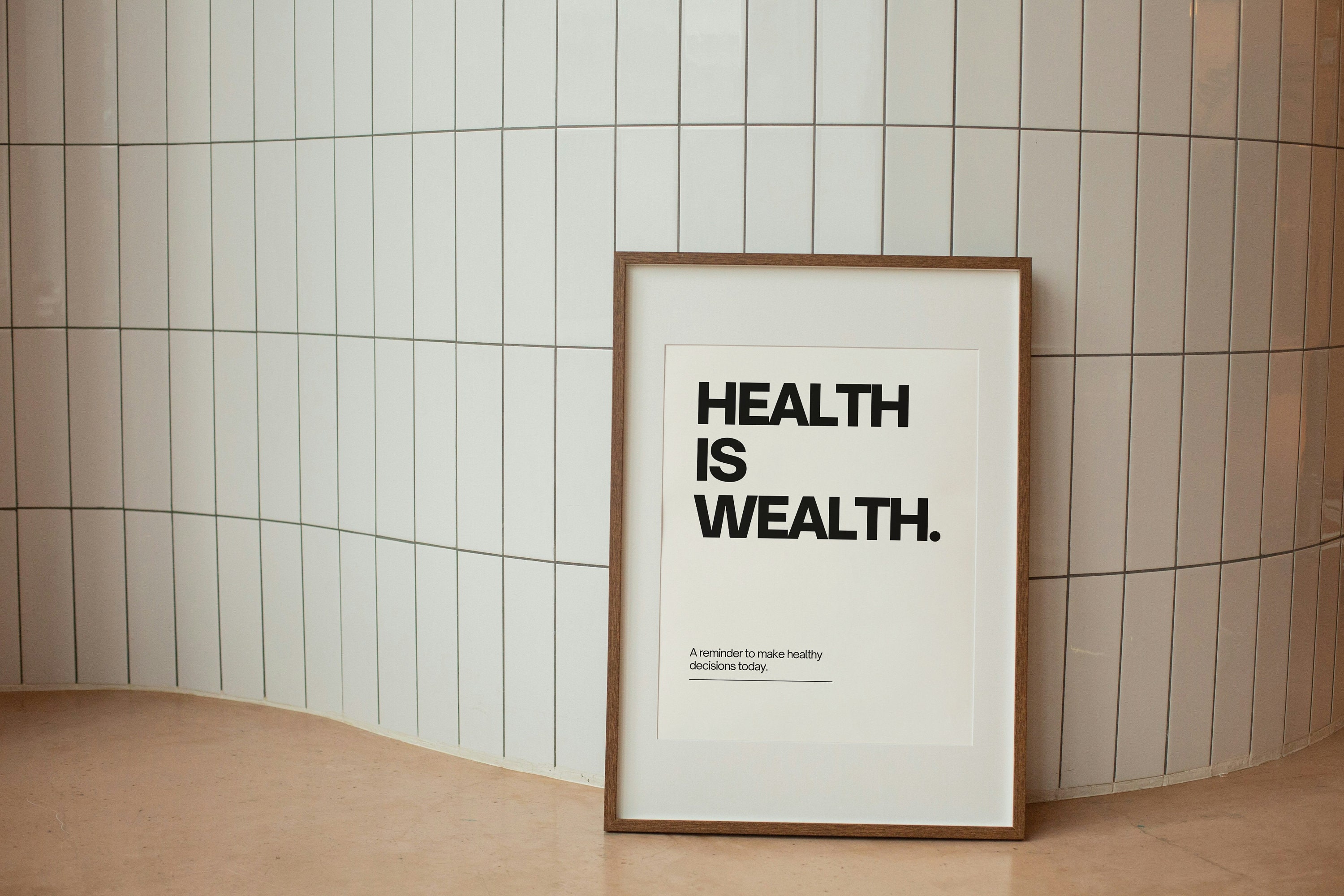Health is Wealth Poster Healthy Lifestyle Poster Inspirational Quote ...