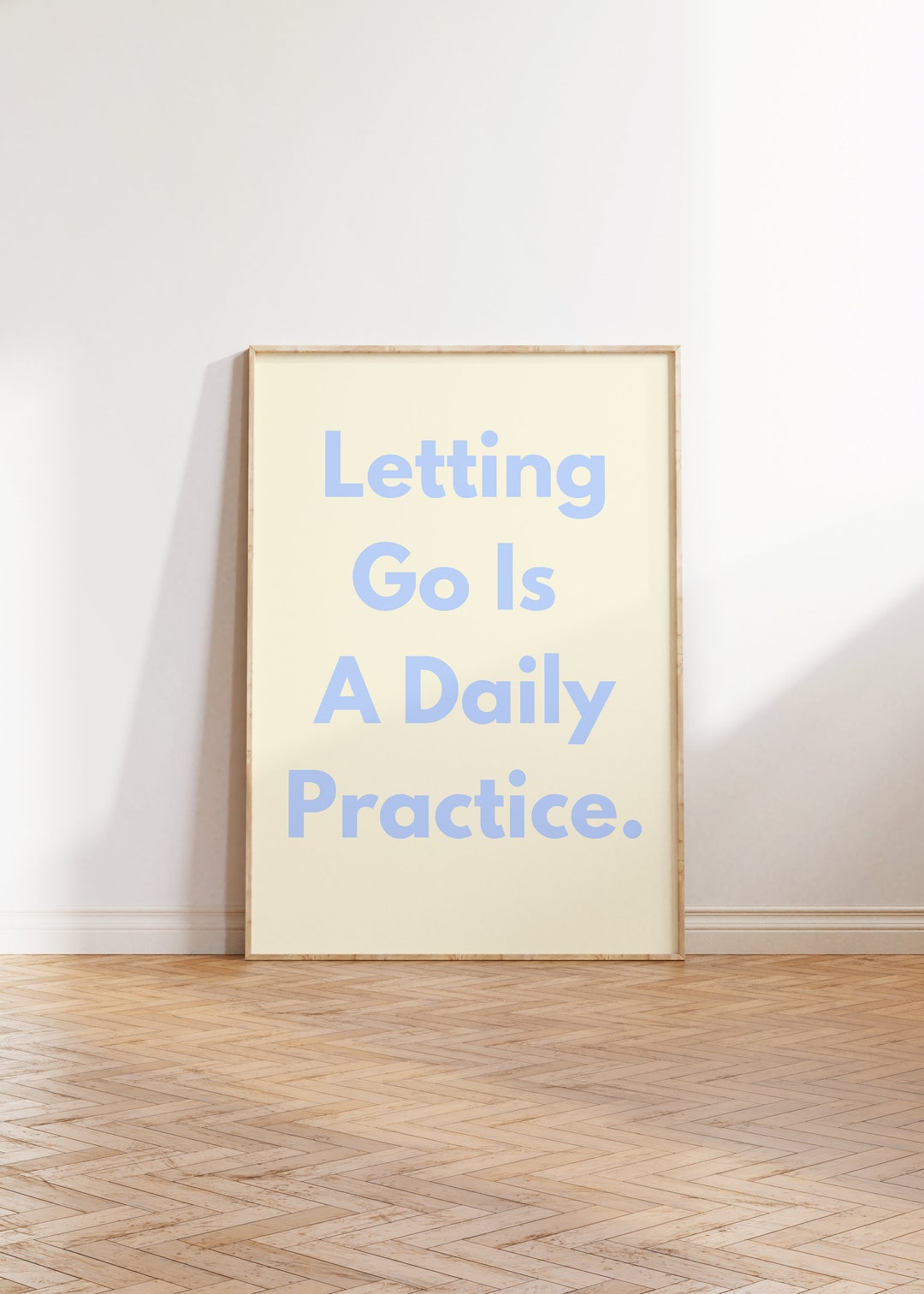 Mindful Wall Art Let Go Poster Meditation Wall Art Daily Practice ...