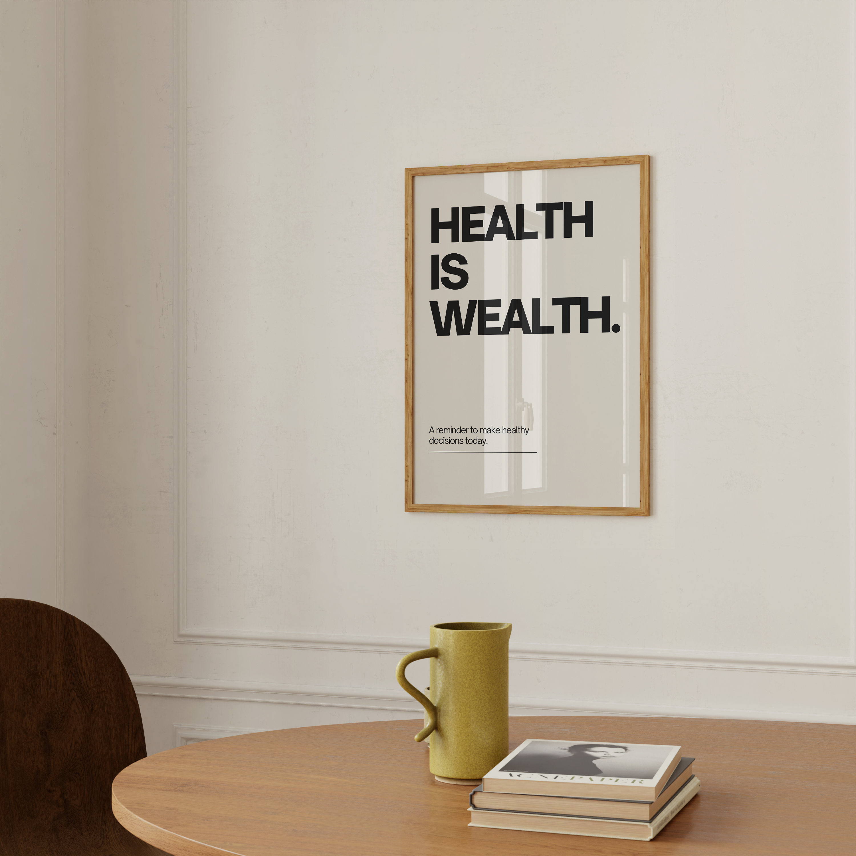 Health is Wealth Poster Healthy Lifestyle Poster Inspirational Quote ...